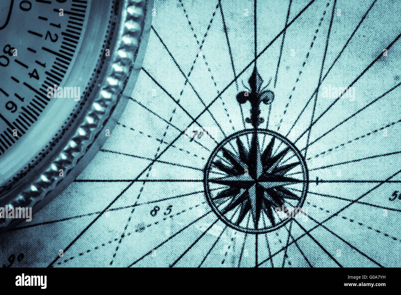 Map and Compass Stock Photo - Alamy