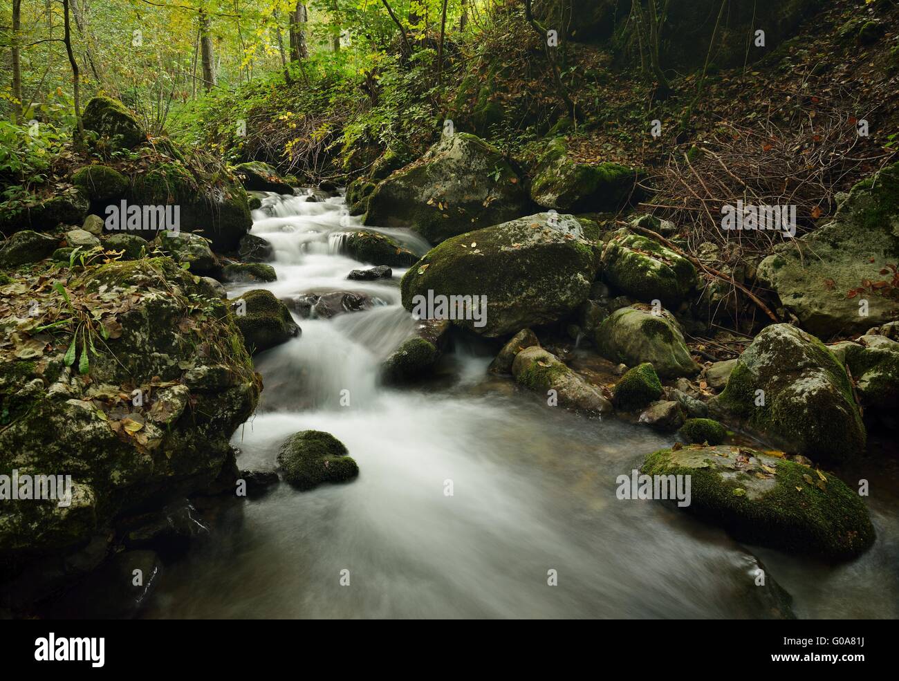 Small river cascade Stock Photo - Alamy