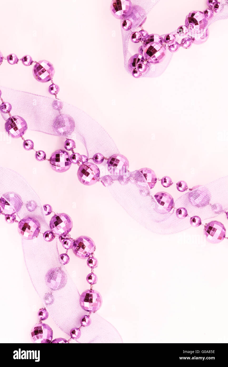 Close up of pink garland. Light background Stock Photo - Alamy