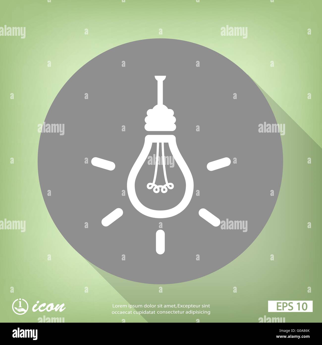 Pictograph of light bulb Stock Vector Image & Art - Alamy