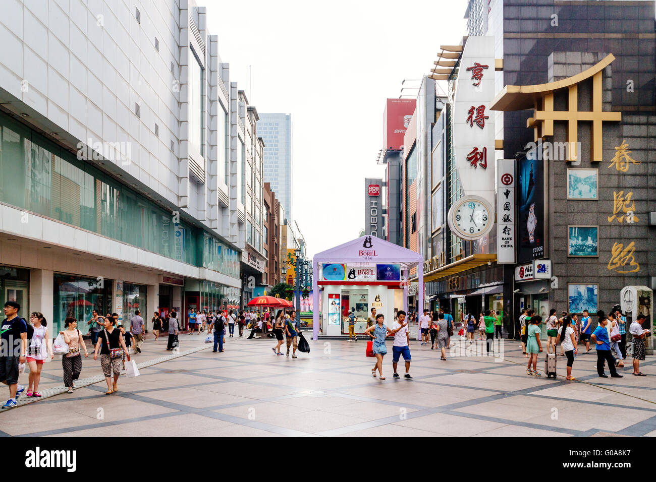 Chengdu, Sichuan province, China - The view of Chunxi pedestrain, the ...