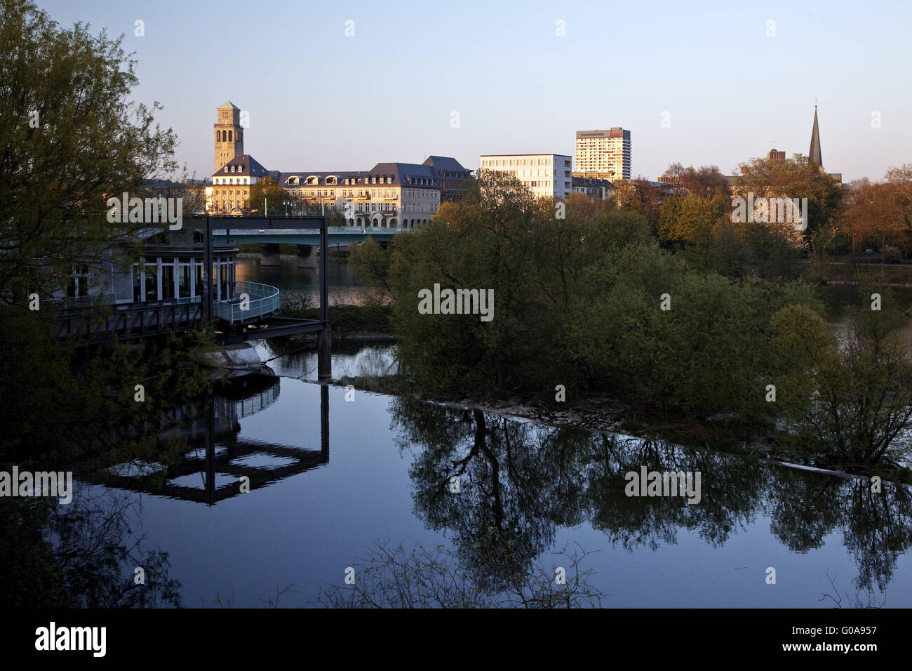 Cityscape of Muelheim with the river Ruhr, Germany Stock Photo - Alamy