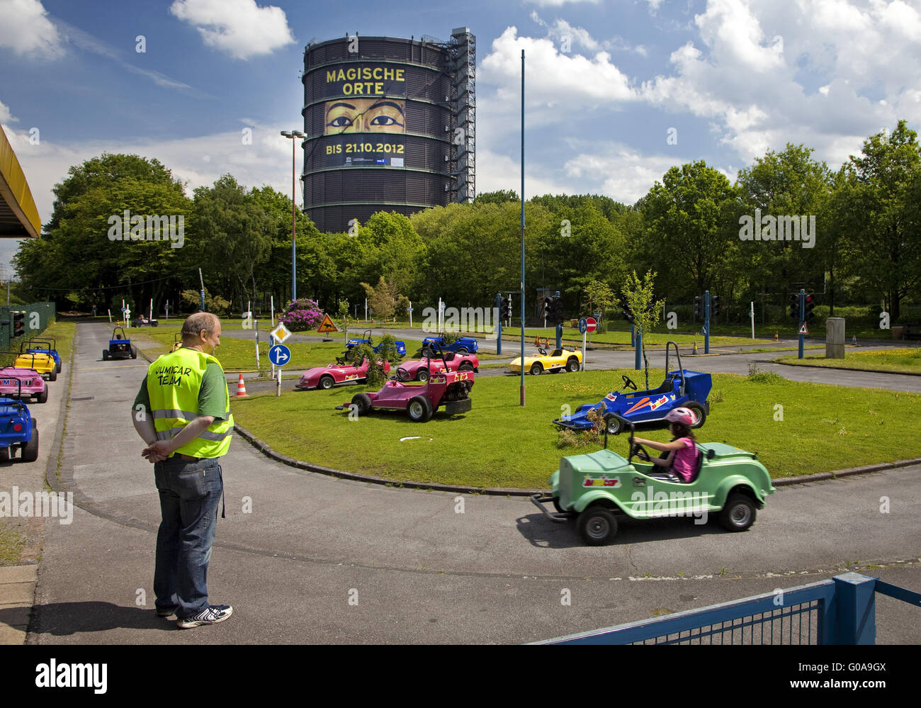 Driver training area in front of the Gasometer Stock Photo - Alamy