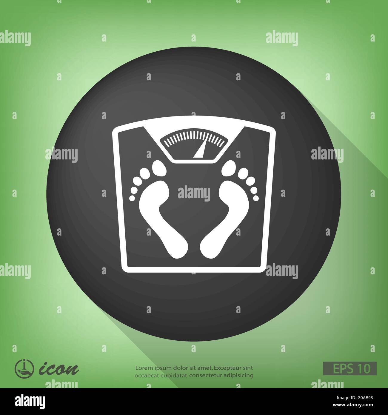 Pictograph of bathroom scale with footprints Stock Vector Image & Art ...