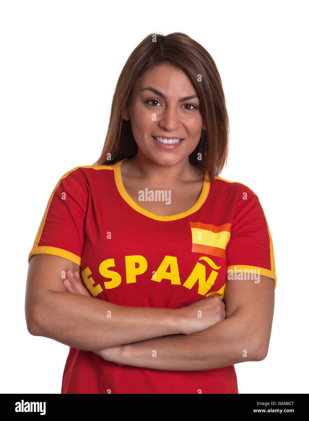 Spanish girl with crossed arms Stock Photo - Alamy