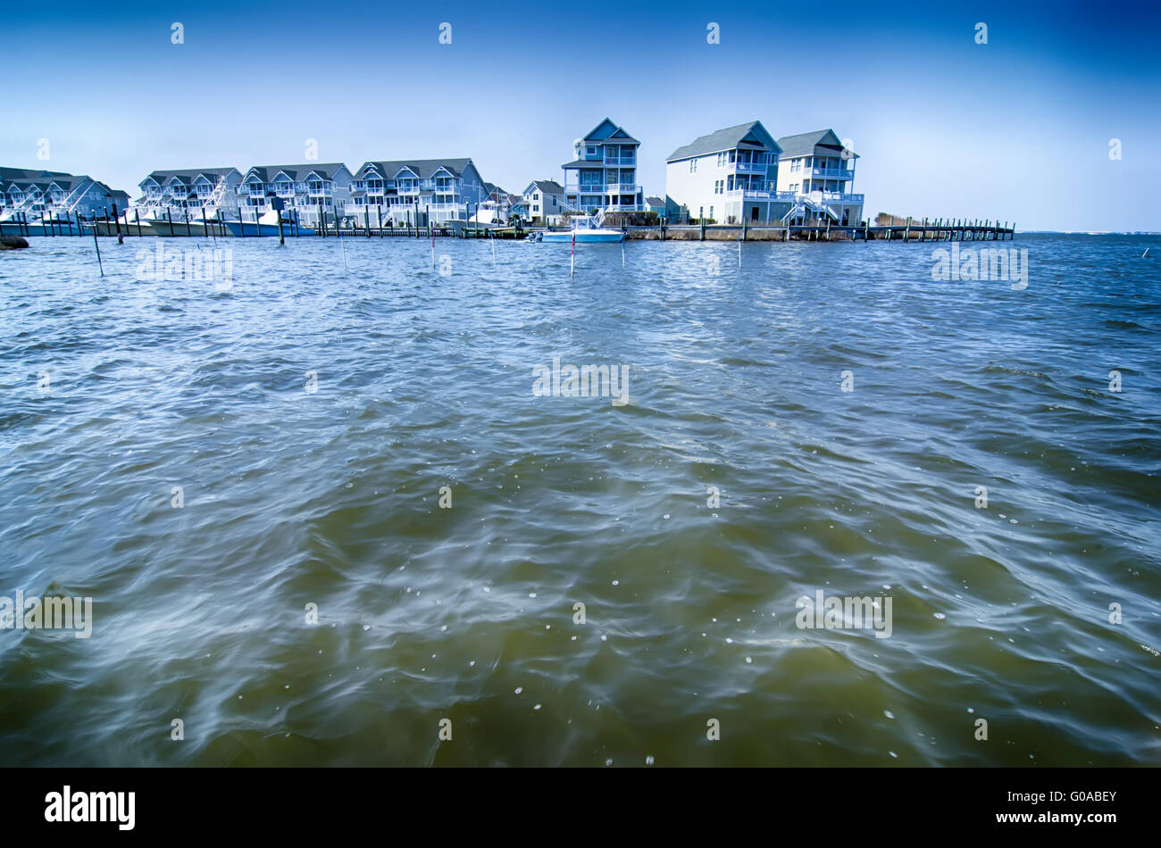 scenery near roanoke sound bridge on outer banks Stock Photo - Alamy