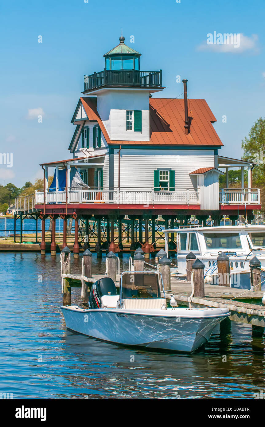 town of edenton roanoke river lighthouse in nc Stock Photo - Alamy