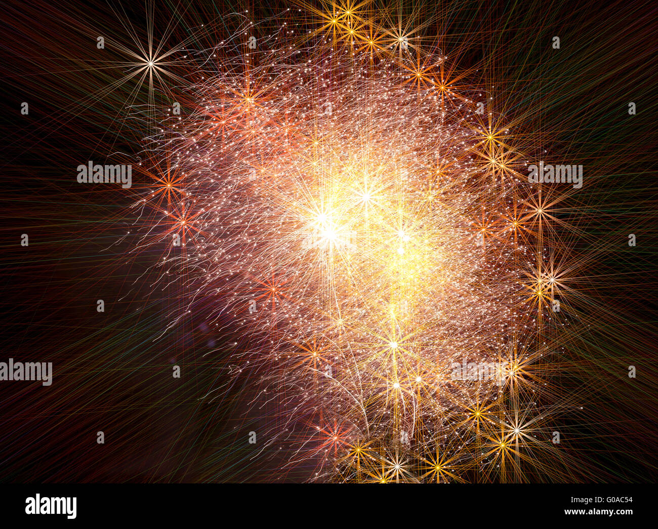 Fireworks line illustration hi-res stock photography and images - Alamy