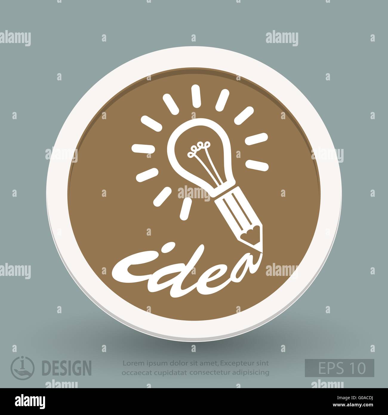 Pictograph of light bulb Stock Vector Image & Art - Alamy