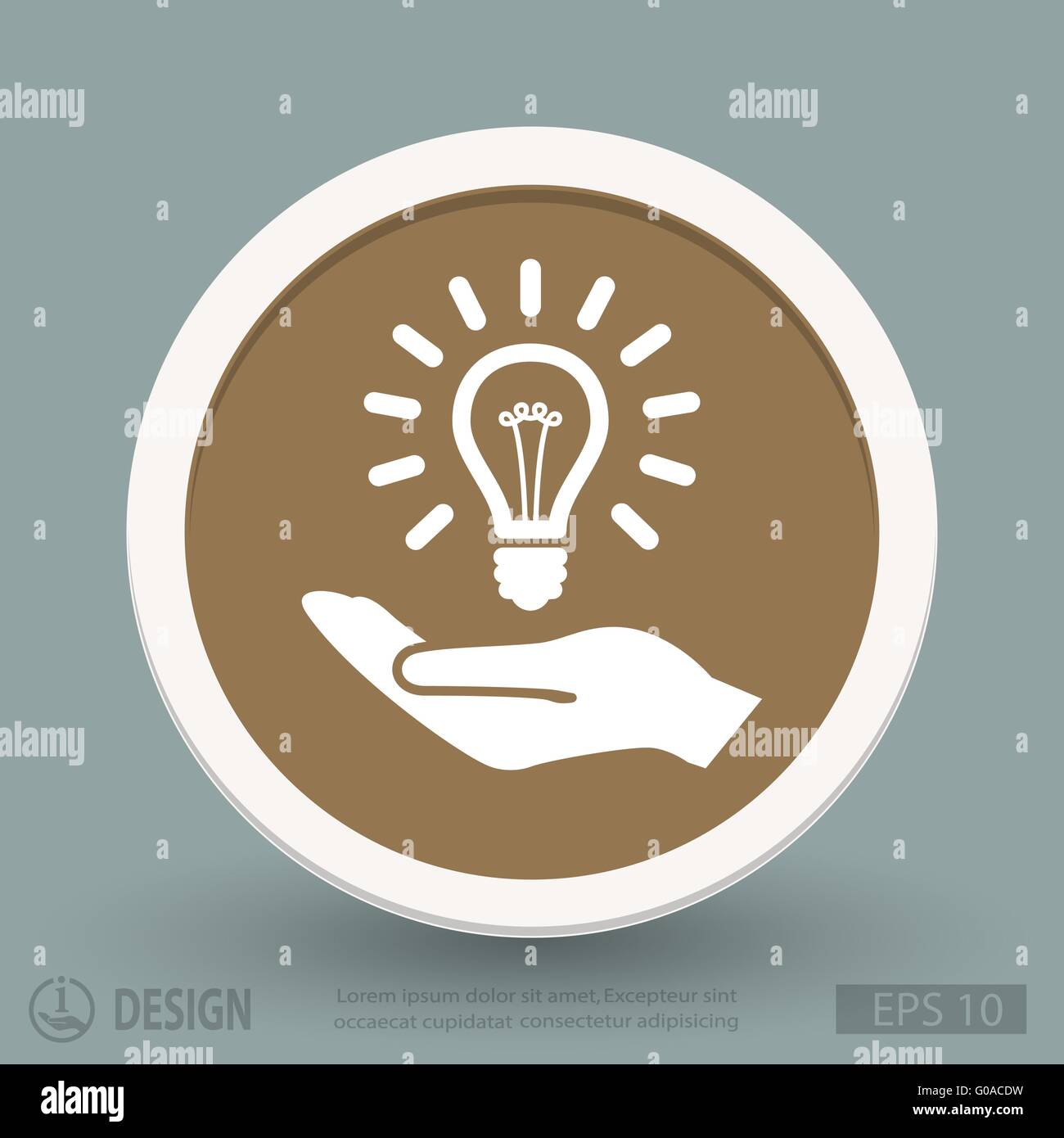 Pictograph of light bulb Stock Vector Image & Art - Alamy