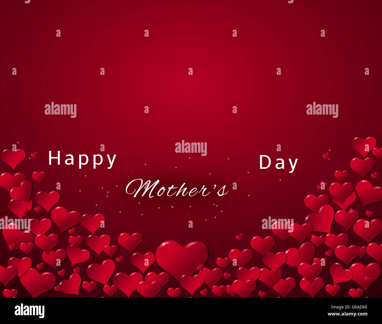 Illustration of hearts for a Mother's Day banner Stock Photo - Alamy