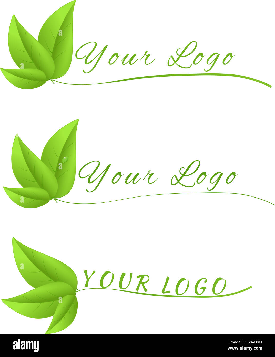 Brand logos made from leaves isolated on a white background Stock Photo ...