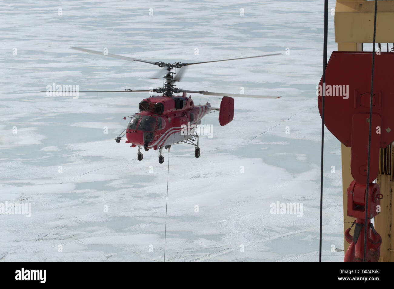 helicopter in the sea of antarctic Stock Photo - Alamy
