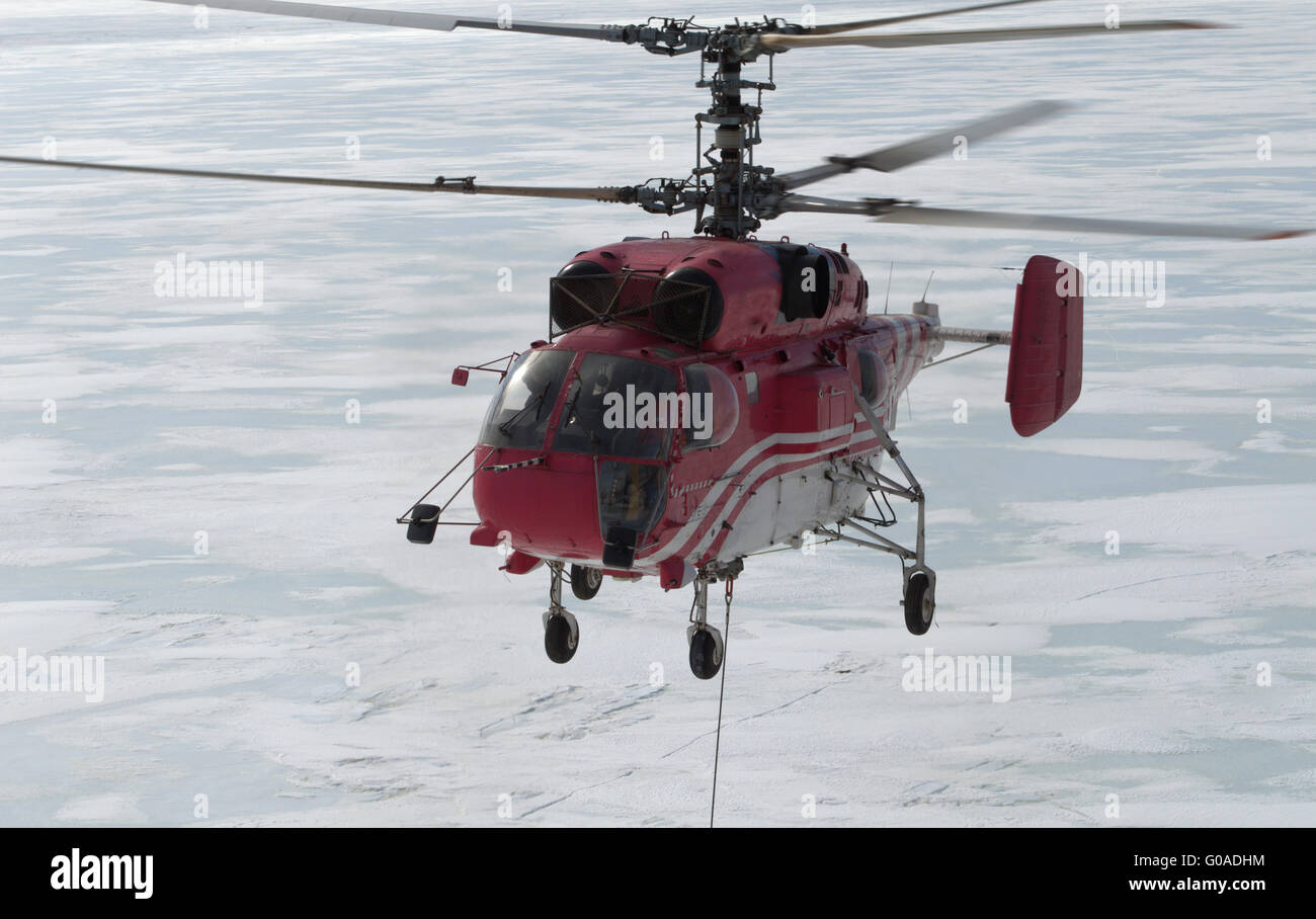 helicopter in the sea of antarctic Stock Photo - Alamy