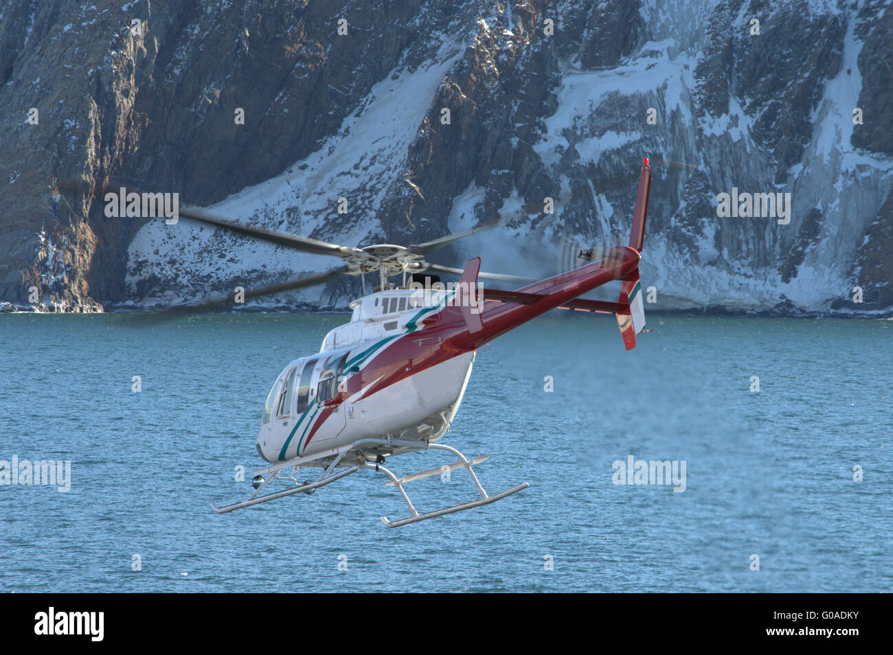 helicopter in the sea of antarctic Stock Photo - Alamy