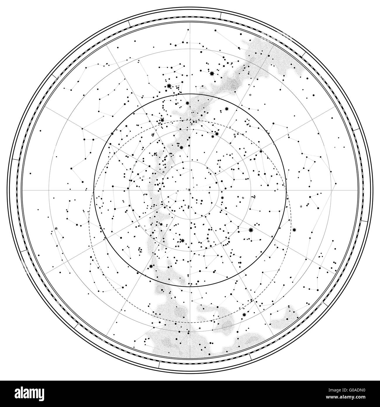 Astronomical Celestial Map Stock Photo - Alamy