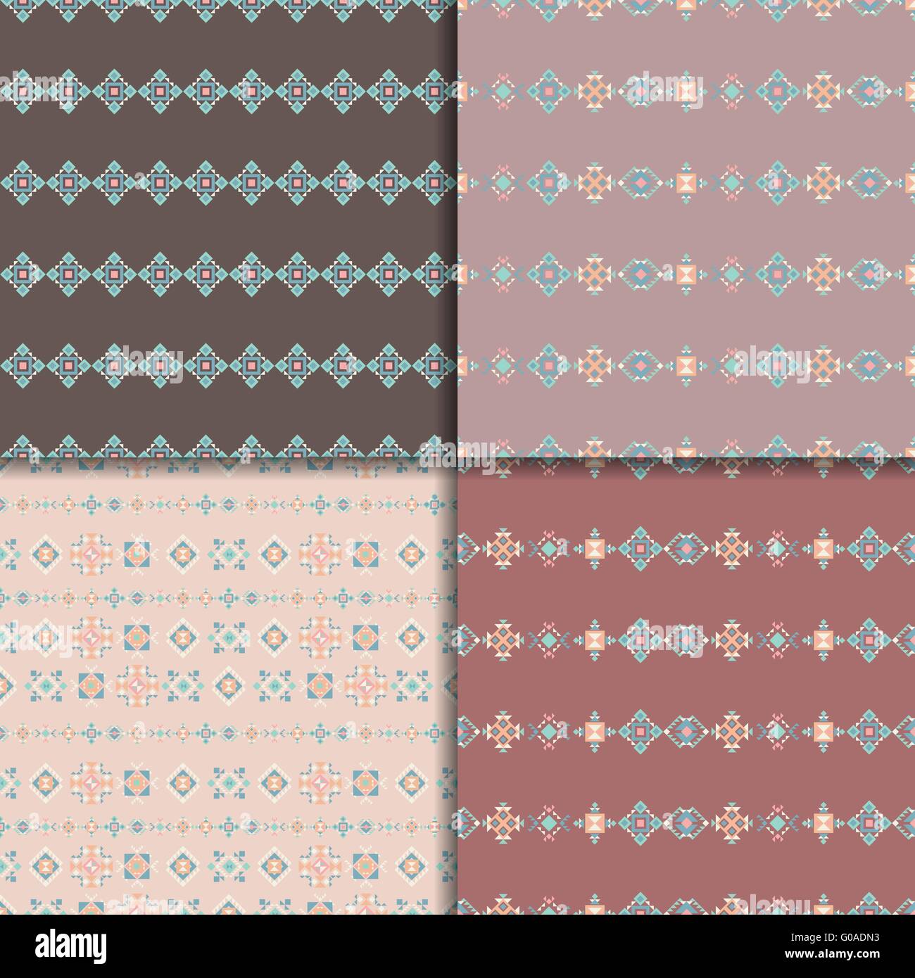 Ethnic seamless pattern set Stock Vector Image & Art - Alamy