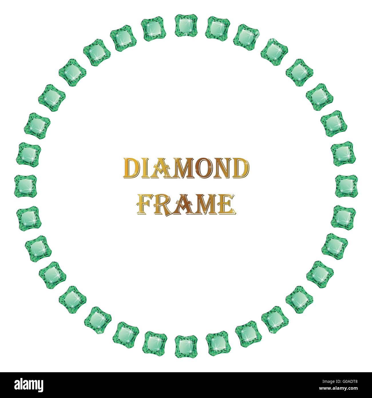 Emerald round frame Stock Vector Image & Art - Alamy