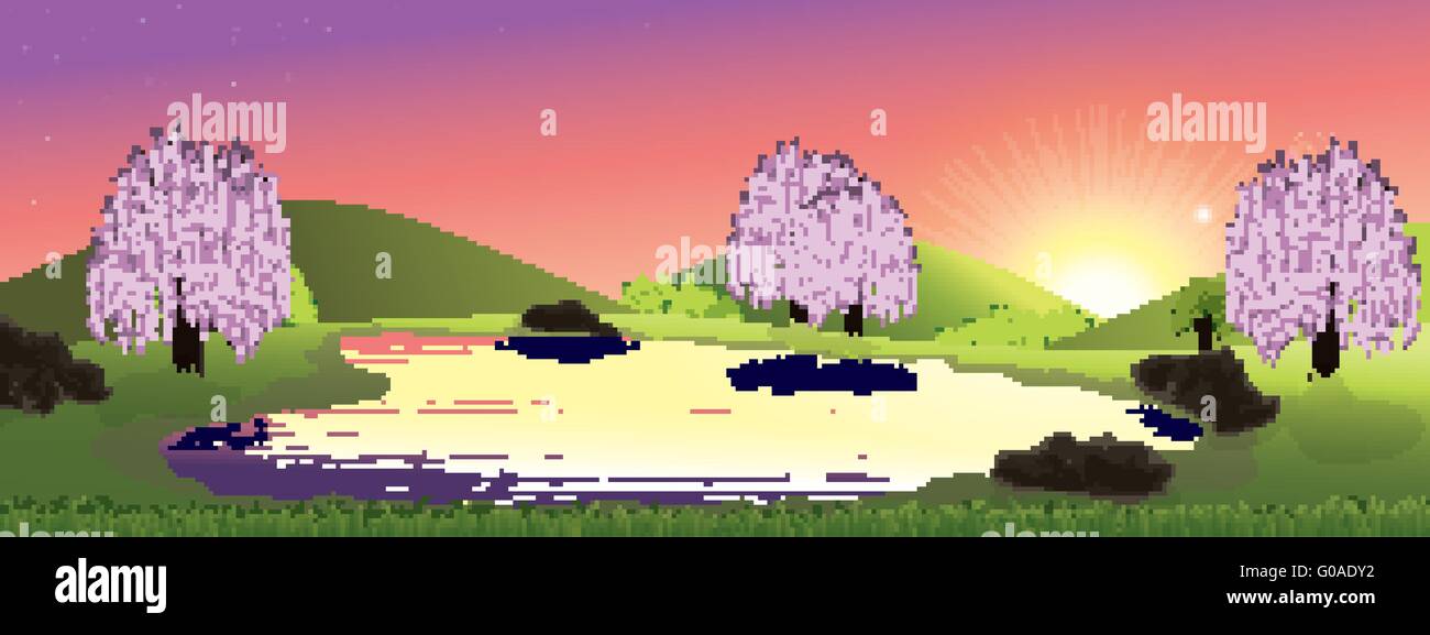 Landscape panoramic Stock Vector Images - Alamy