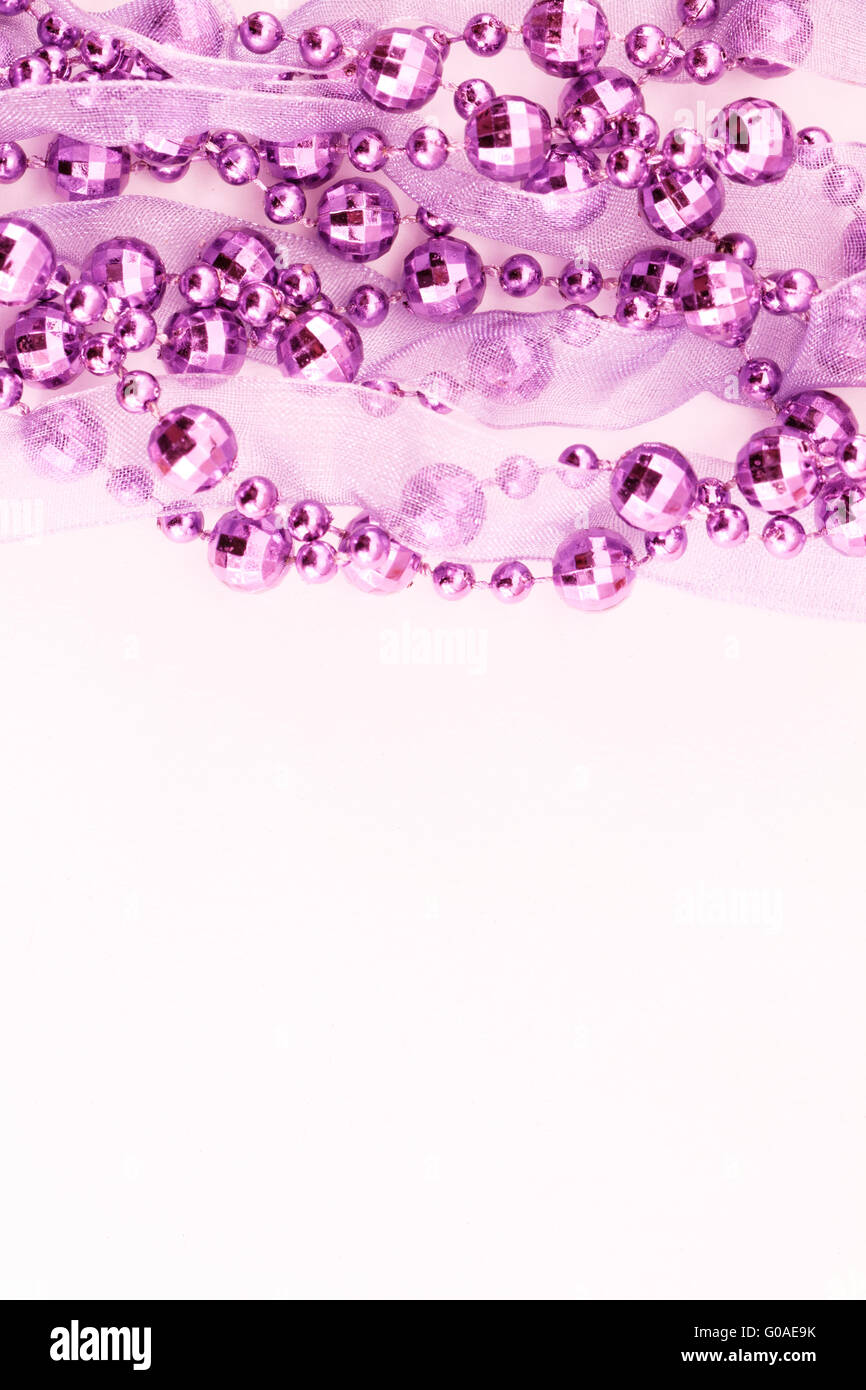 Close up of pink garland. Light background Stock Photo - Alamy