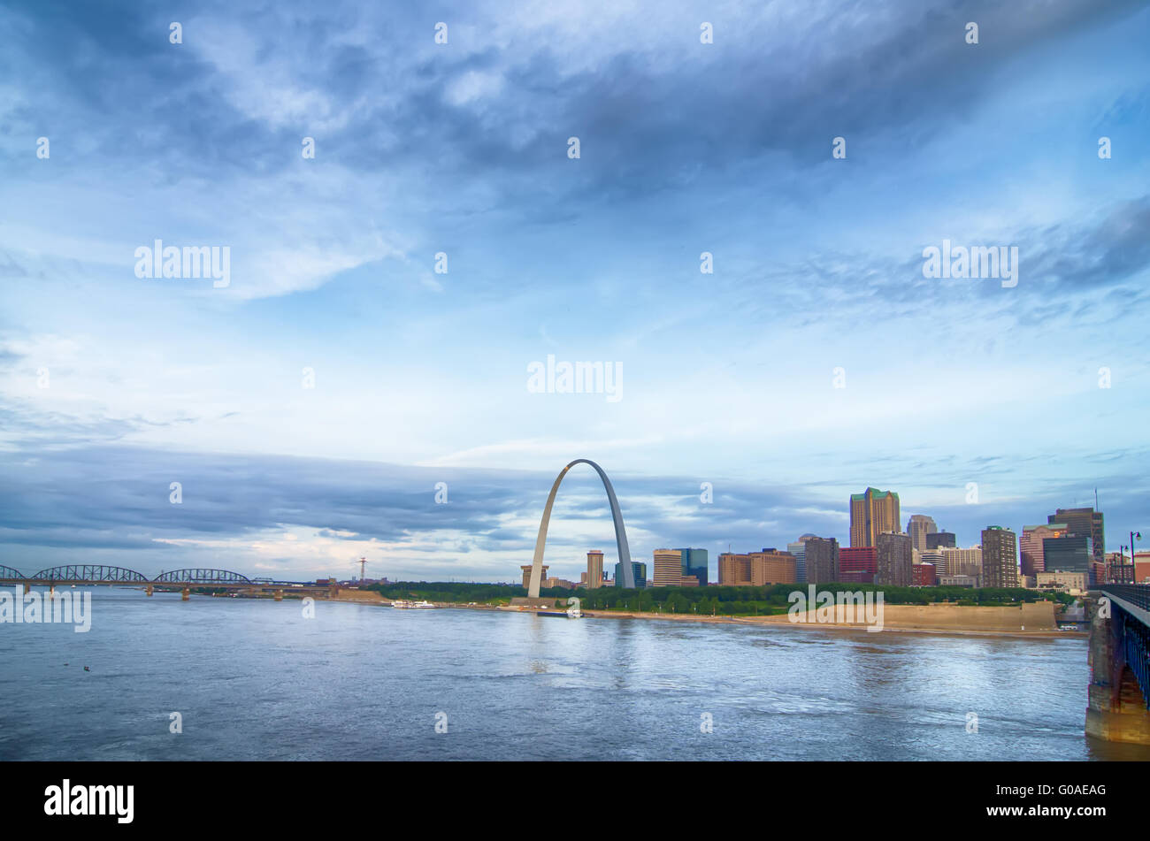 early morning Cityscape of St. Louis skyline in Missouri state Stock ...