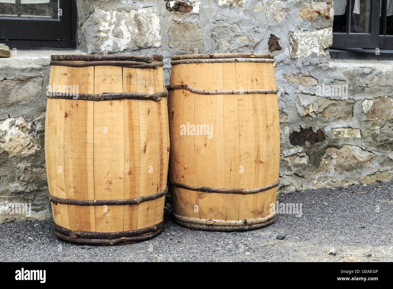 Hand Crafted Water Barrels Stock Photo - Alamy