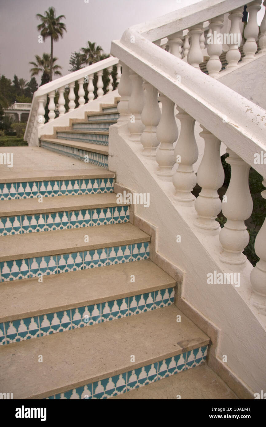 Decorated stairs in nice perspective Stock Photo - Alamy