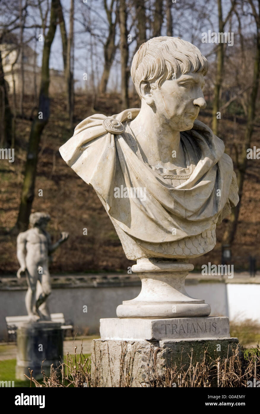 Sculpture of ancient Roman Emperor Trajan Stock Photo - Alamy