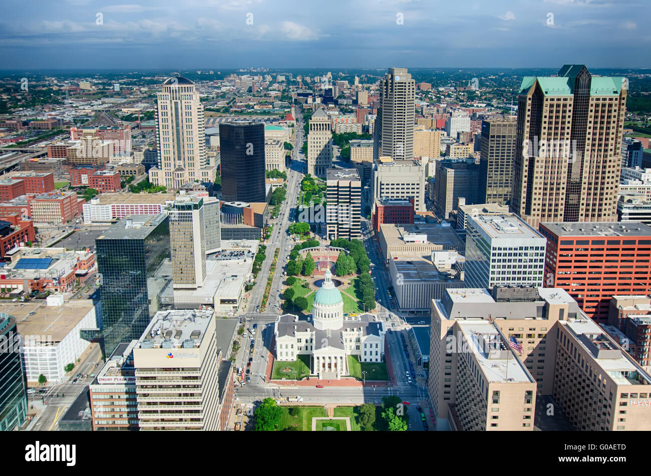 Aerial view downtown st louis hi-res stock photography and images - Alamy