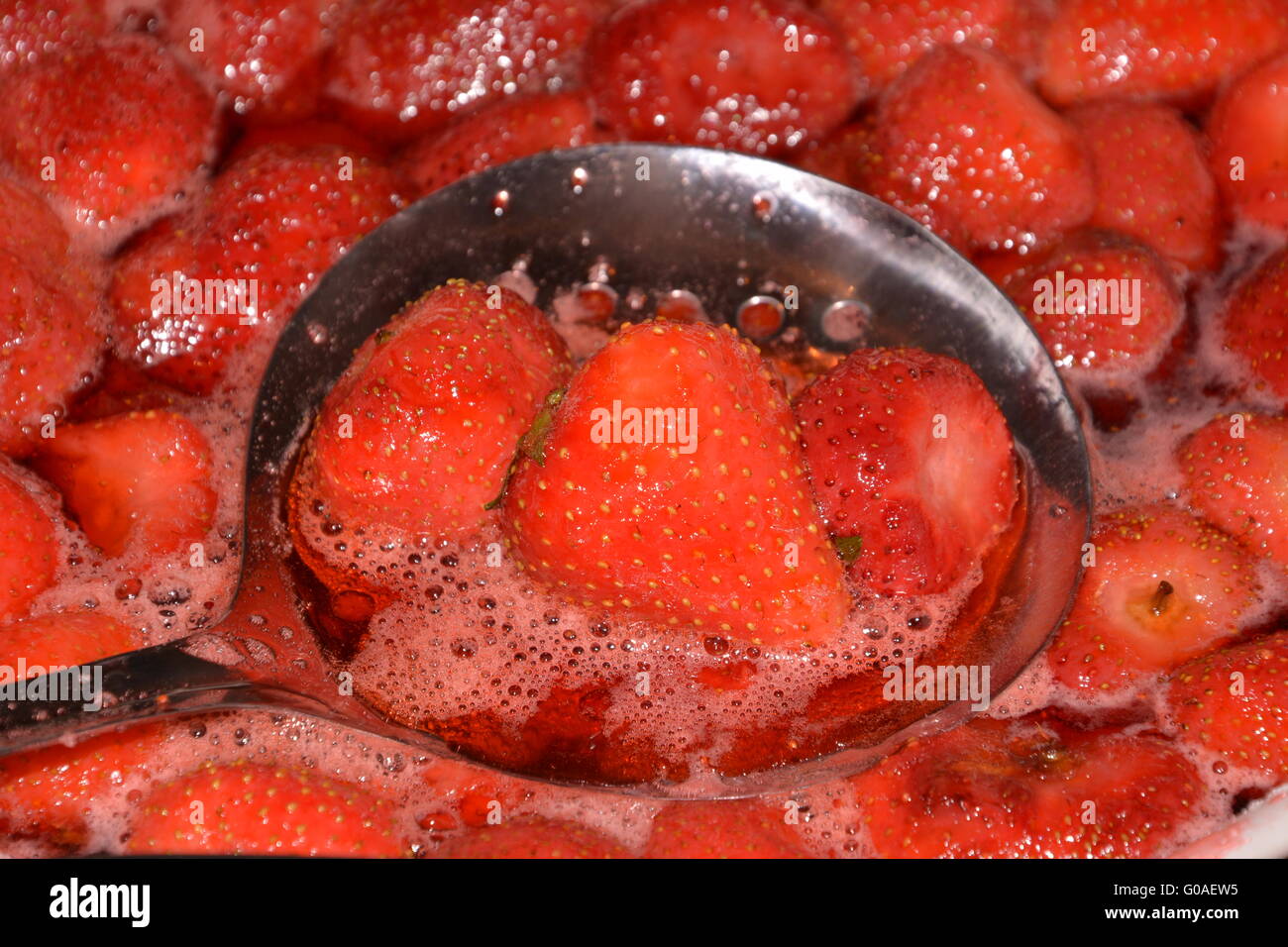 strawberry jam cooking Stock Photo - Alamy