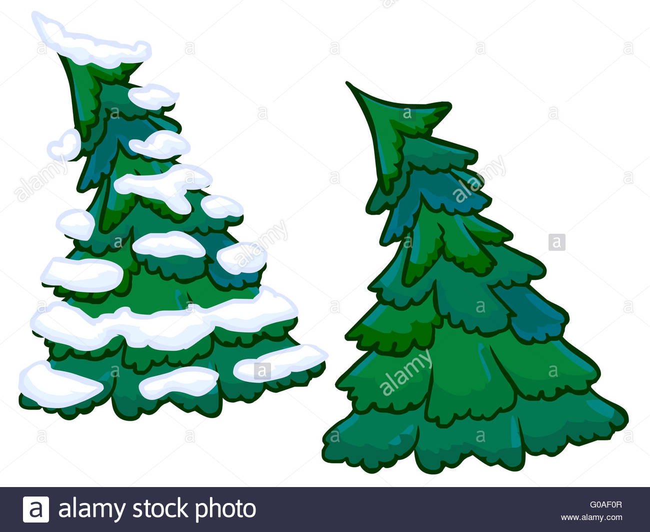 Cartoon Illustration Spruce Tree Stock Photos & Cartoon Illustration ...