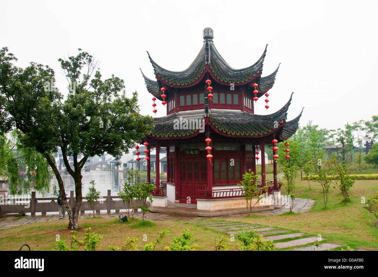 The architecture structure of Chinese pavilion and house Stock Photo ...