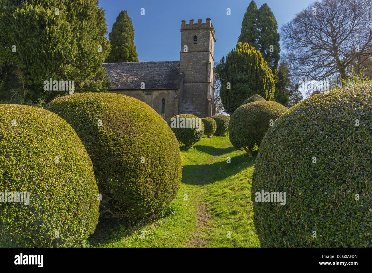St Mary's Church, Edgeworth Stock Photo - Alamy