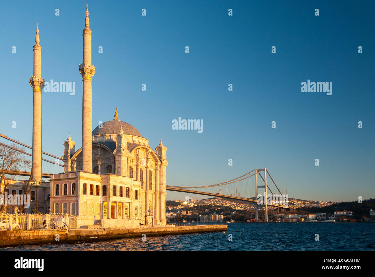 Ortakoy mosque with bosphorus bridge in istanbul hi-res stock ...