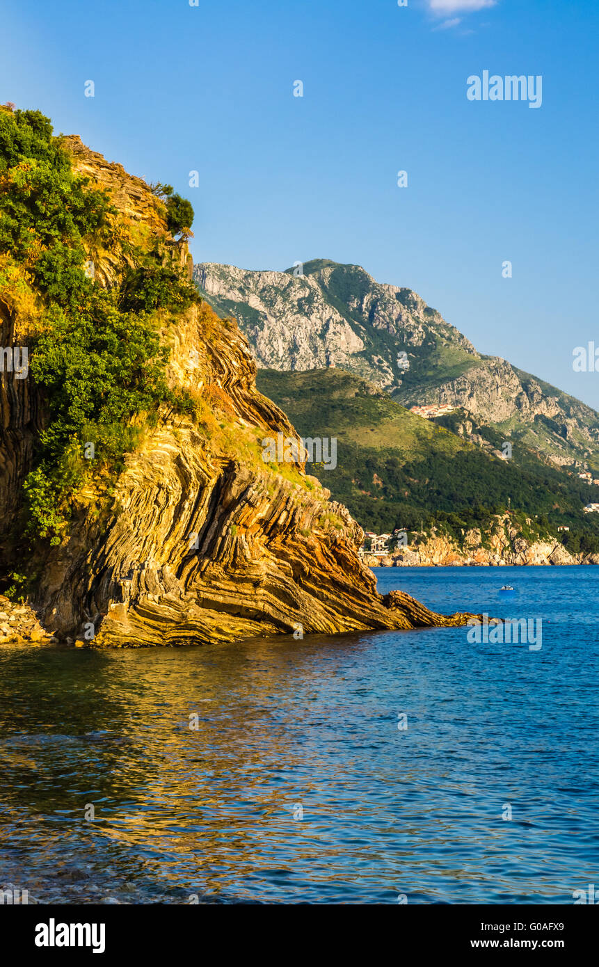 Landscape view on mountains and sea in Montenegro Stock Photo - Alamy