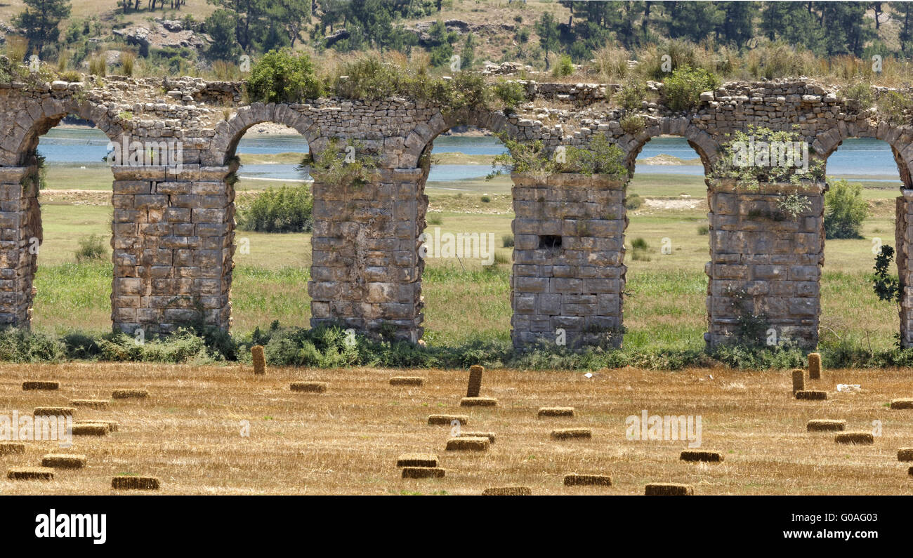 Roman water-supply in Turkey Stock Photo - Alamy