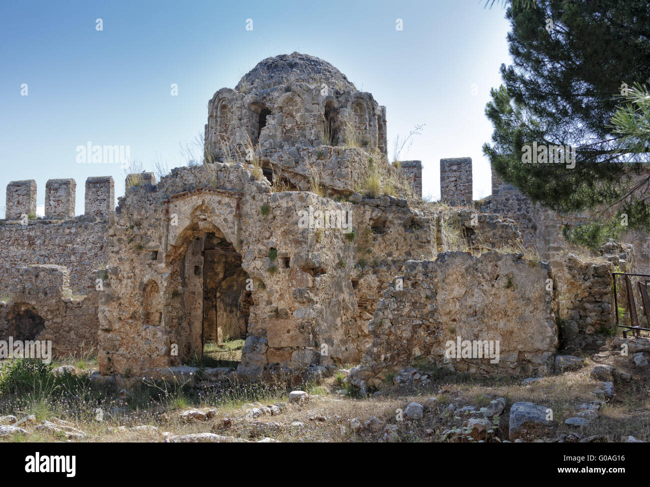 Ruins of the temple in the fortification of Alanya Stock Photo - Alamy