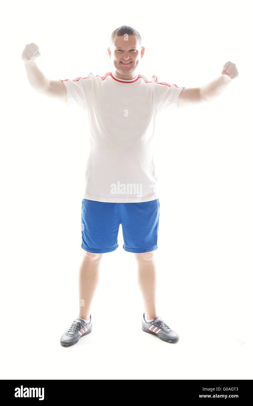 Full Body Strong Young Man on White Stock Photo - Alamy