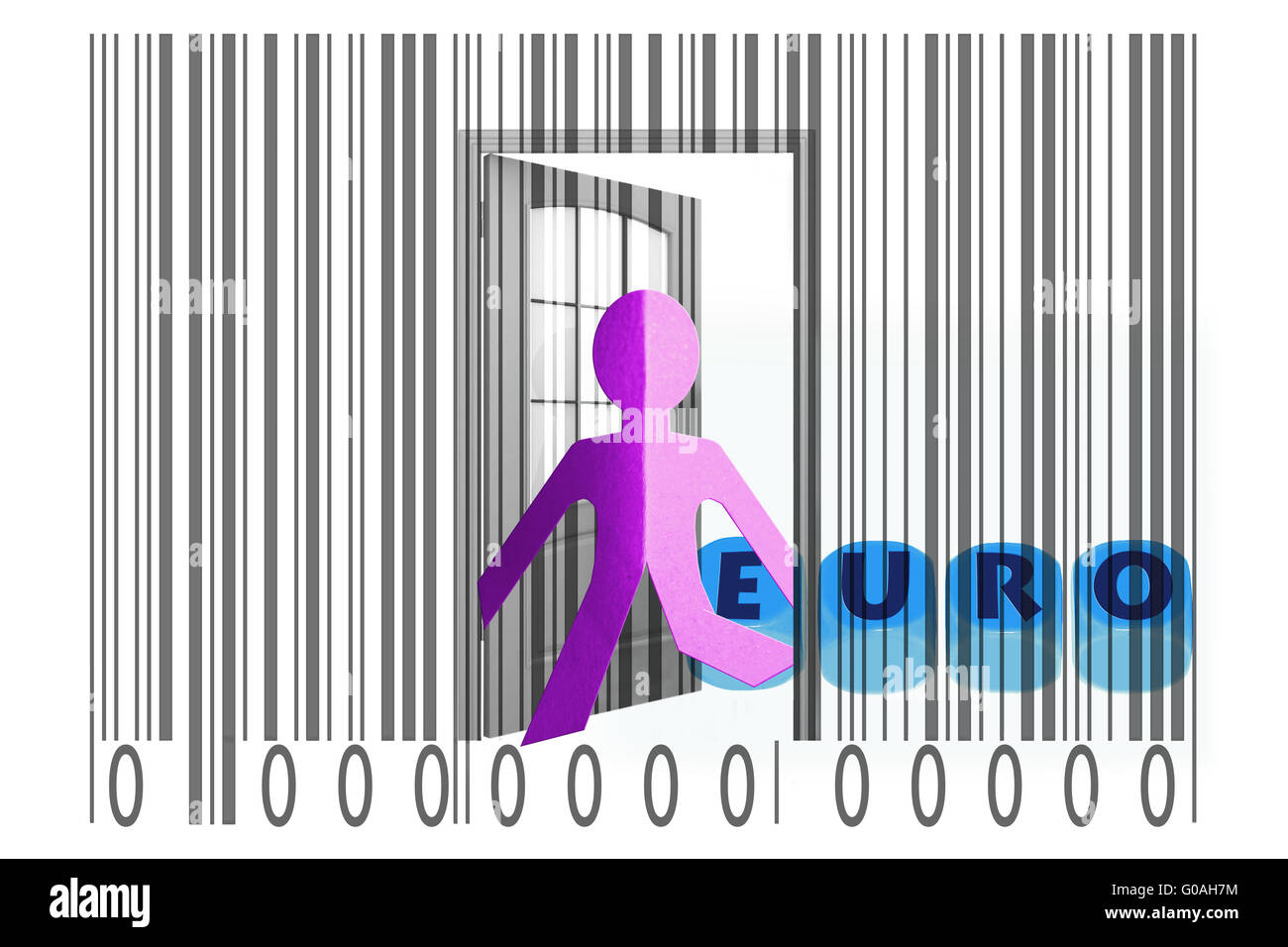 Illuminated euro symbol Cut Out Stock Images & Pictures - Alamy
