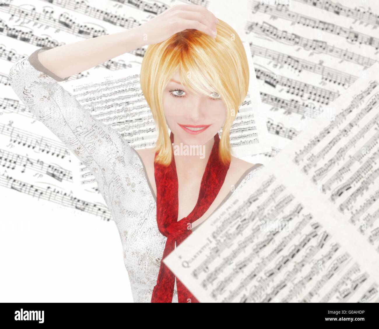 beautiful young music student Stock Photo - Alamy