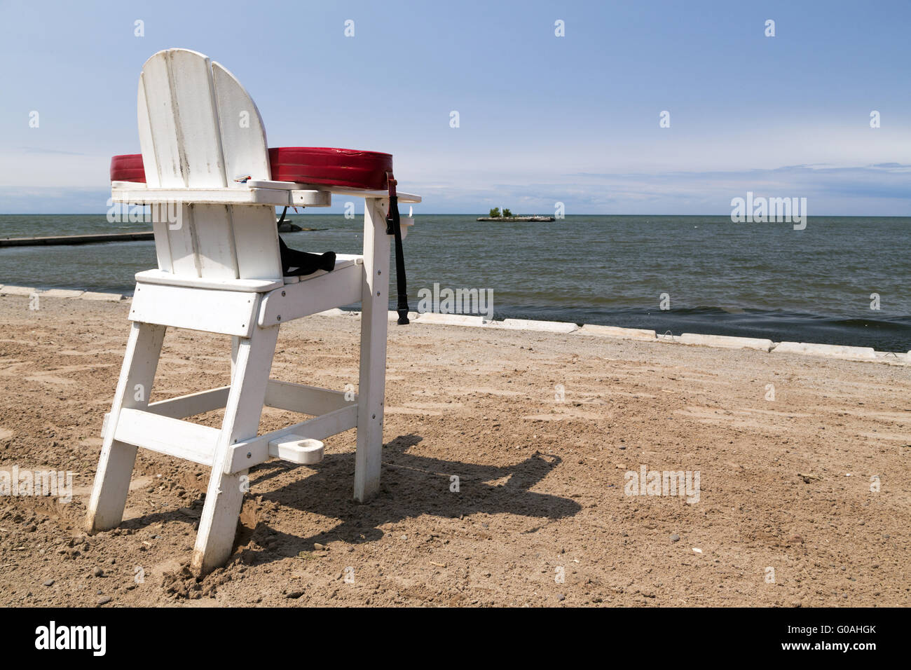 Empty Life Guard Chair Stock Photo - Alamy