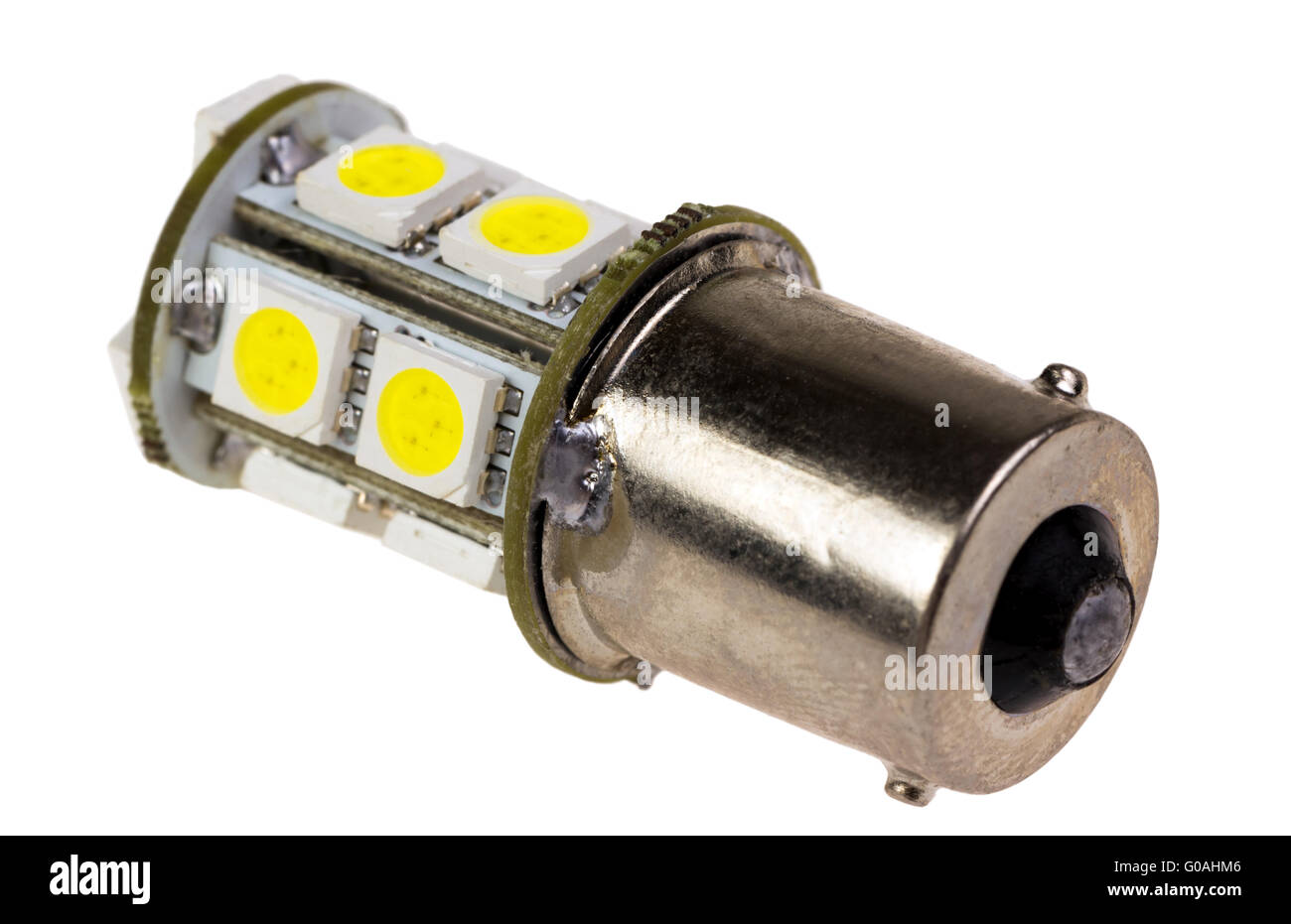 Led lamp for auto isolated on the white background Stock Photo - Alamy