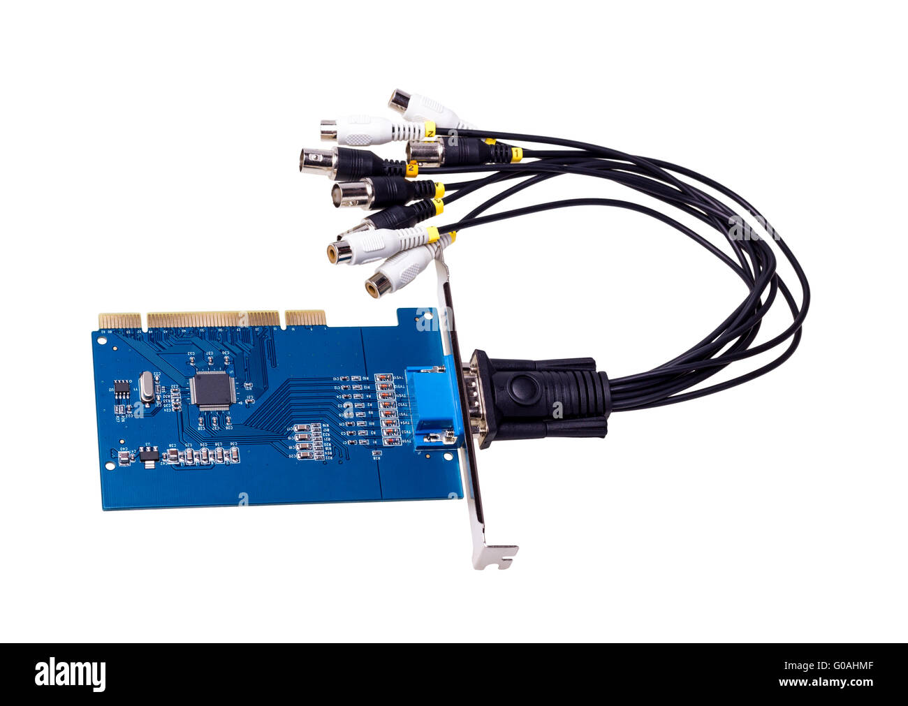 Computer video capture card isolated on white Stock Photo - Alamy