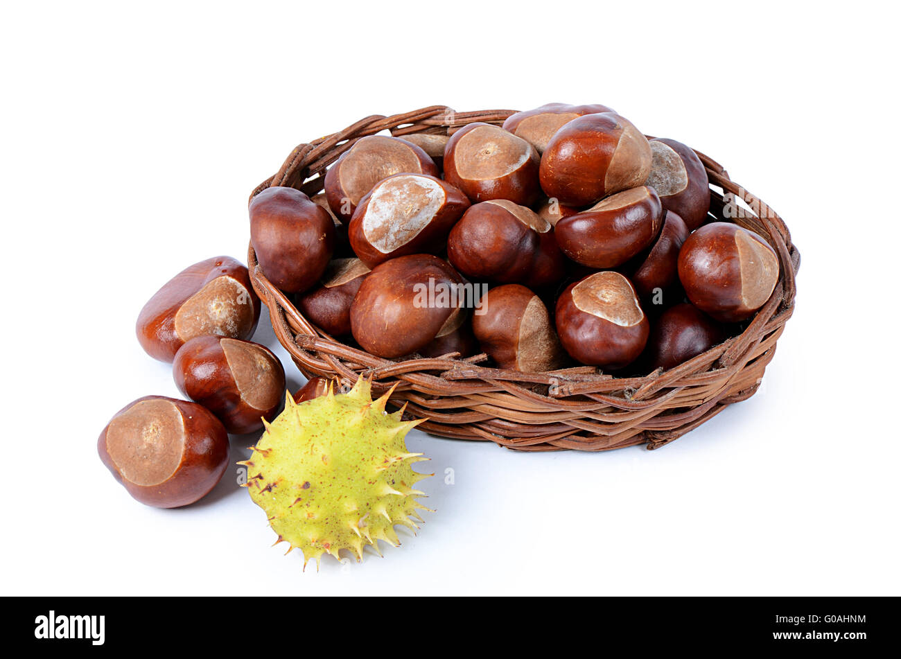 Pile sweet chestnuts on hi-res stock photography and images - Alamy