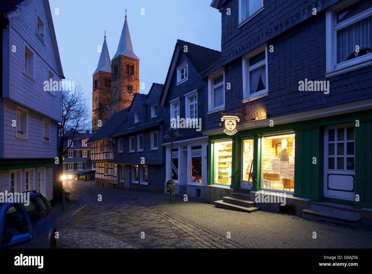 Old Town with St. Mary's Church, Schwelm, Germany Stock Photo - Alamy