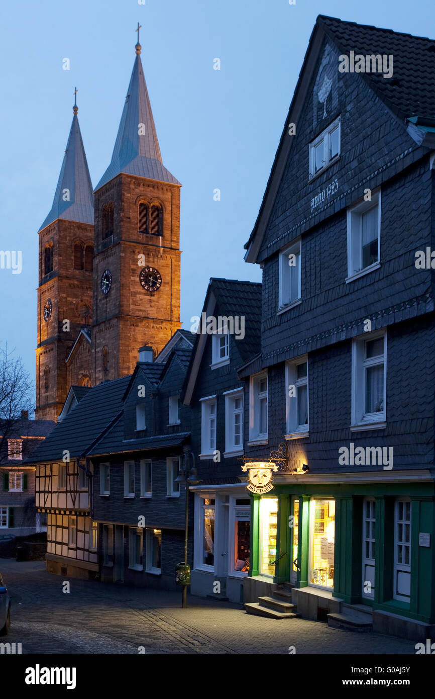 Old Town with St. Mary's Church, Schwelm, Germany Stock Photo - Alamy