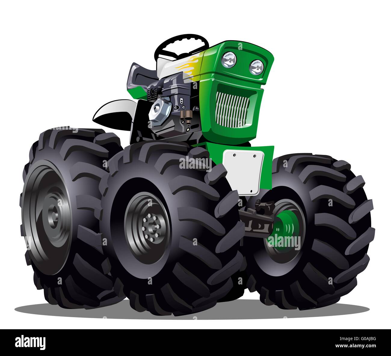 Cartoon farmer tractor hi-res stock photography and images - Alamy