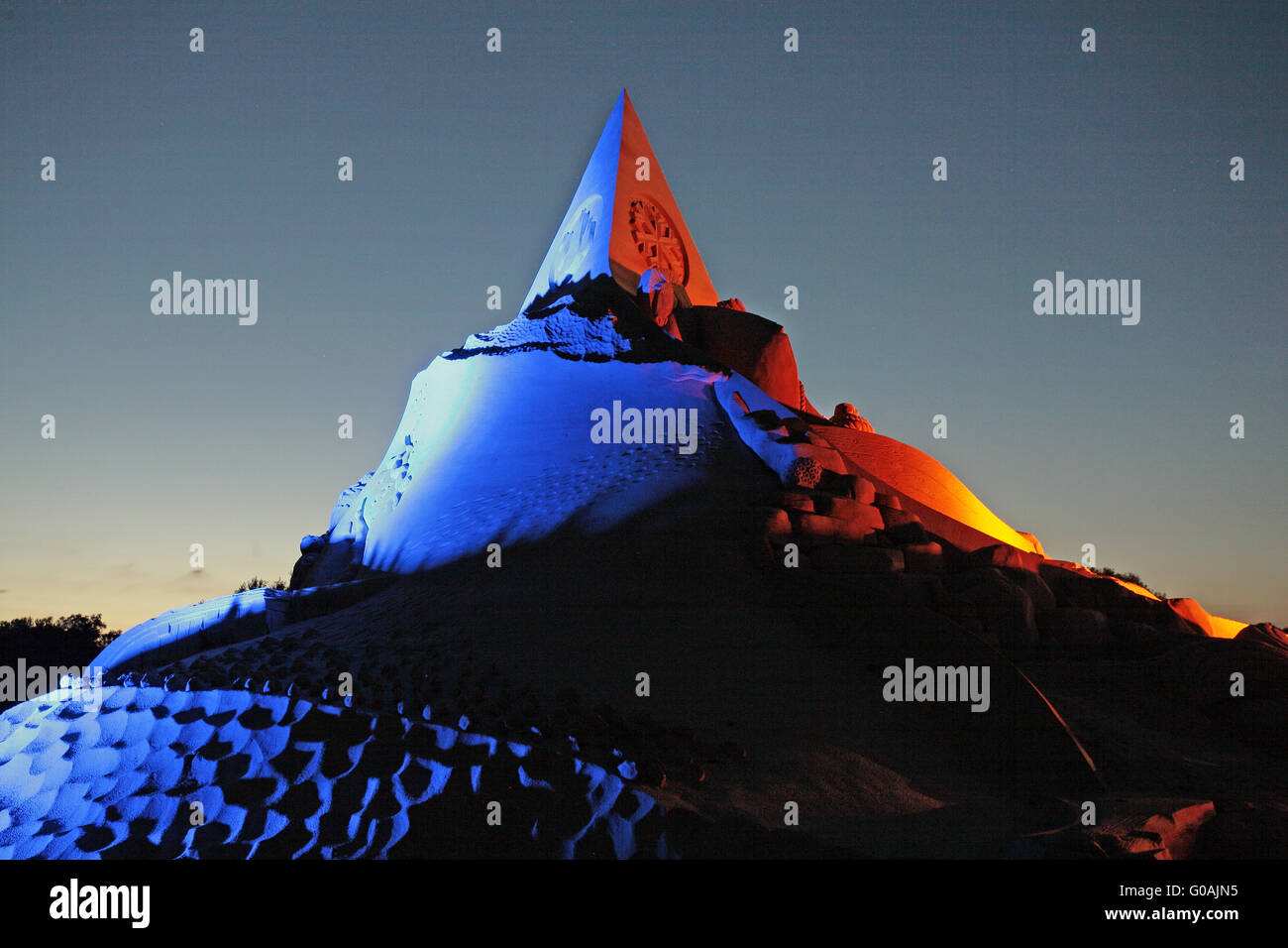 Work of art from sand at Lake Kemnade, Germany Stock Photo - Alamy