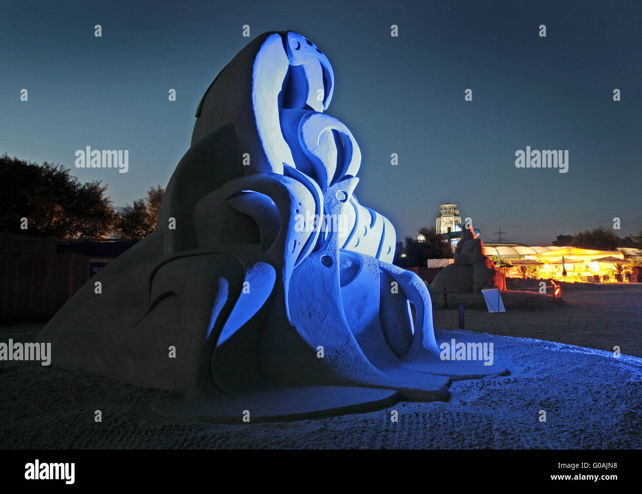 Work of art from sand at Lake Kemnade, Germany Stock Photo - Alamy