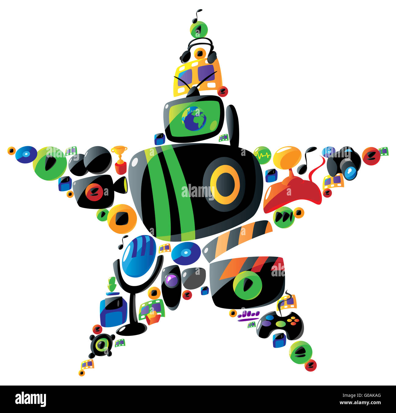 Music note in star Cut Out Stock Images & Pictures - Alamy